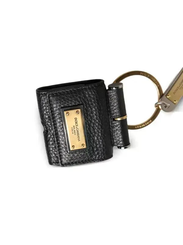 Dolce & Gabbana Logo-plaque Leather Airpods Case