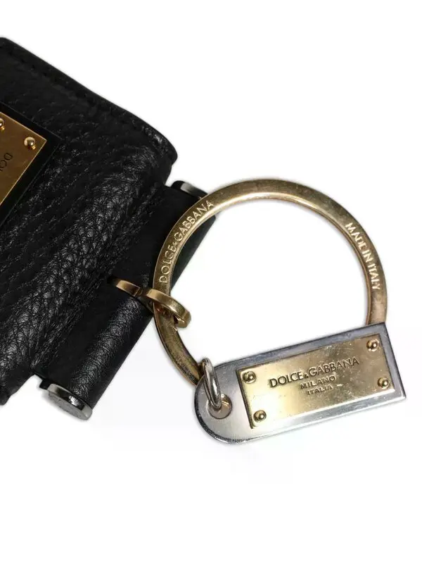 Dolce & Gabbana Logo-plaque Leather Airpods Case