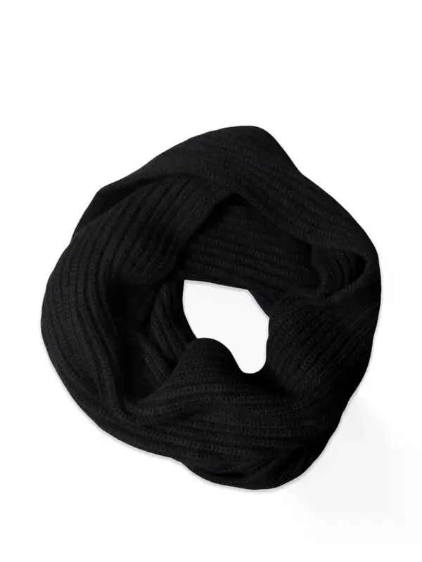 Dolce & Gabbana Ribbed Knit Cashmere Scarf - Black