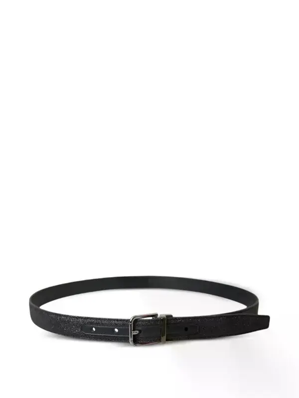 Dolce & Gabbana Glitter-embossed Leather Belt
