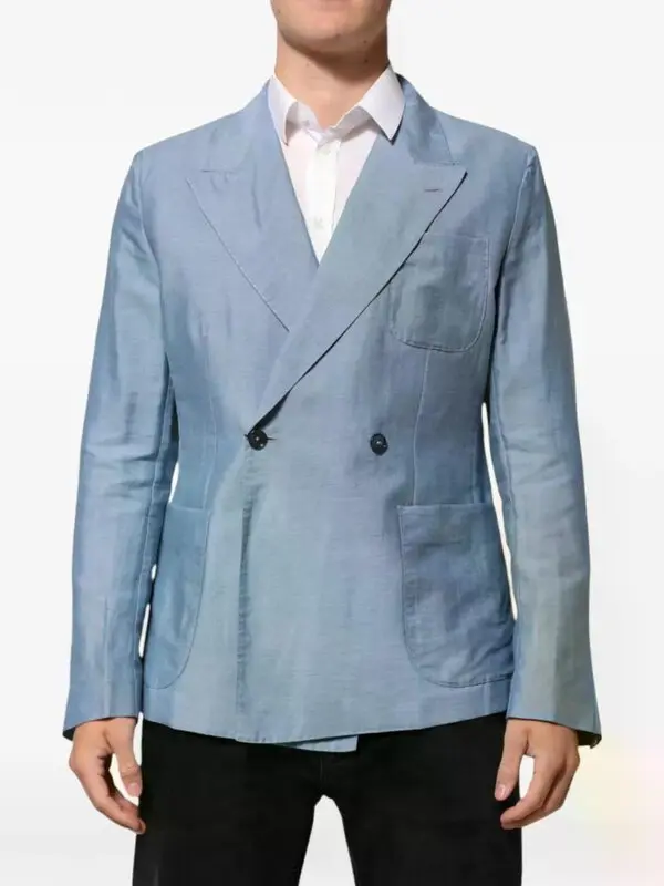 Dolce & Gabbana Double-breasted Linen Blazer