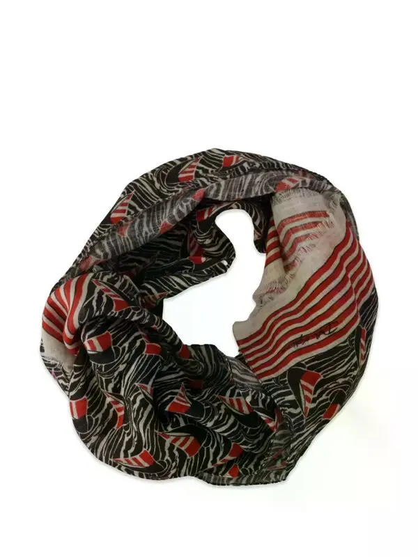 Dolce & Gabbana Zebra-print Sailboat-stripe Scarf