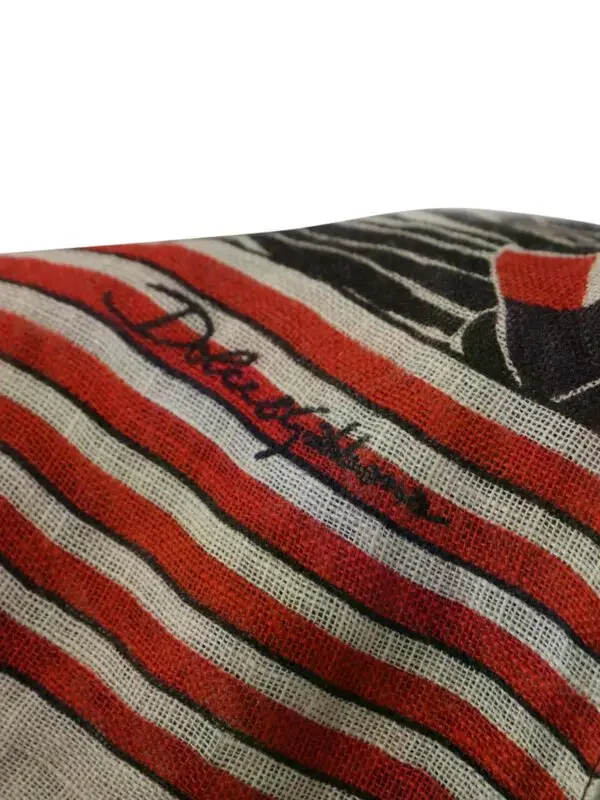 Dolce & Gabbana Zebra-print Sailboat-stripe Scarf
