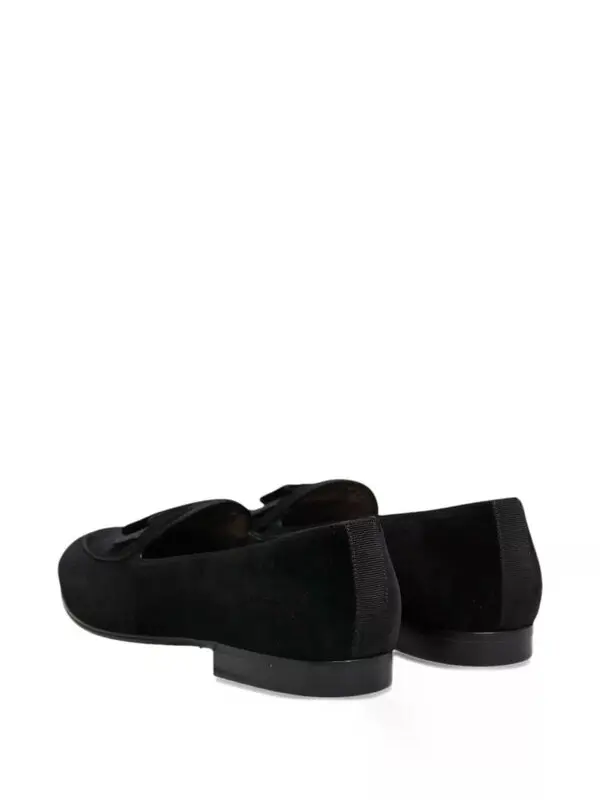 Dolce & Gabbana Velvet Loafers With Bow Accent