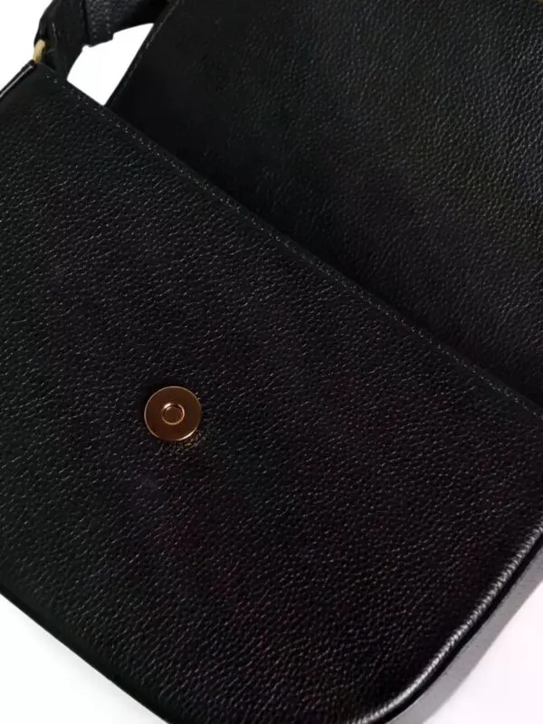 Versace La Medusa Grained Leather Shoulder Bag