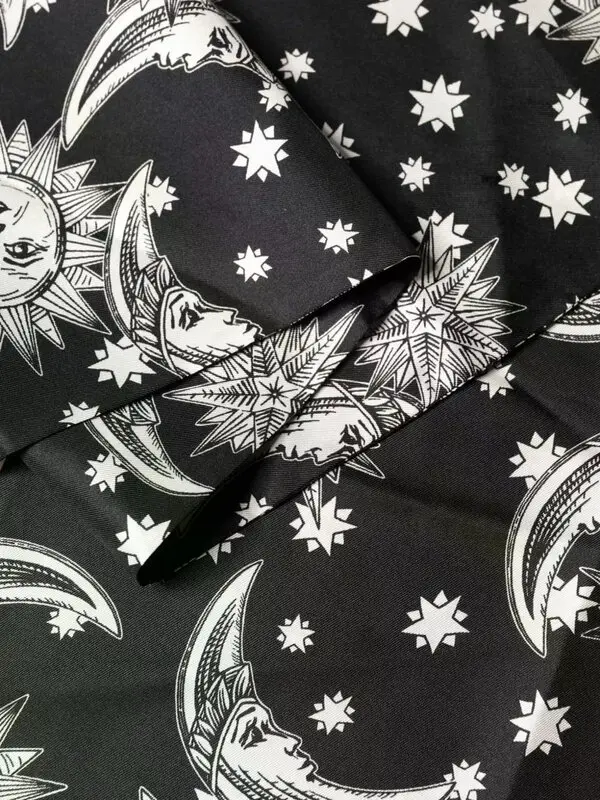 Dolce & Gabbana Celestial-print Fringed-detail Scarf
