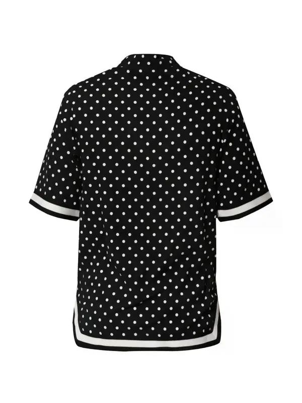 Dolce & Gabbana Polka-dot Bandana Print Spread Collar Shirt