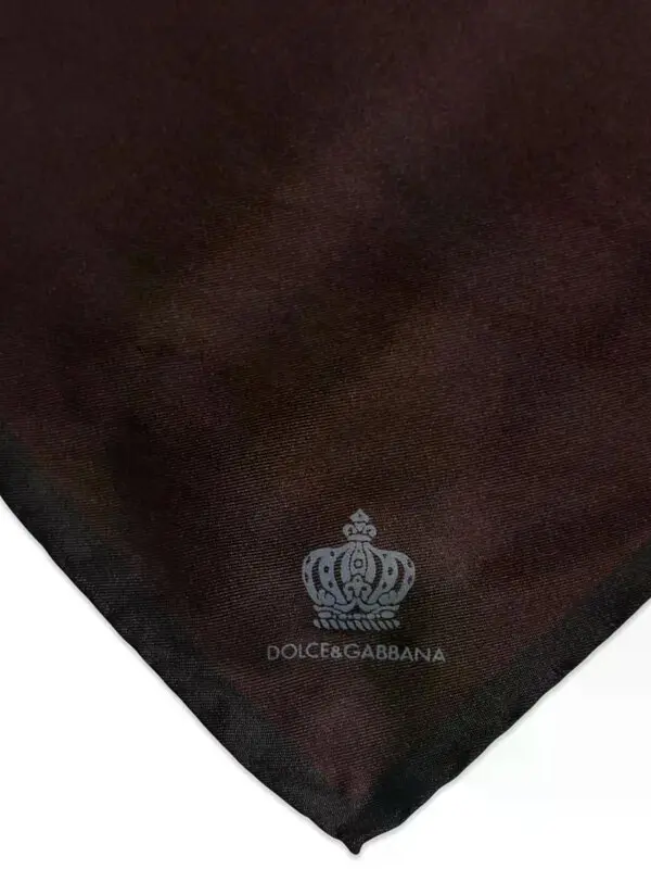 Dolce & Gabbana Dg Crown Pocket Square - Brown