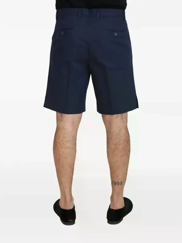 Dolce & Gabbana Navy Wool Pleated Chino Shorts