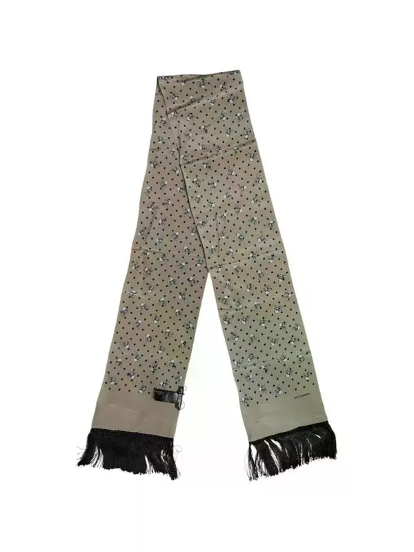 Dolce & Gabbana Skull-print Fringed Scarf