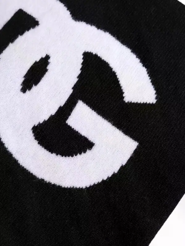 Dolce & Gabbana Logo Knit Neck Warmer - Black