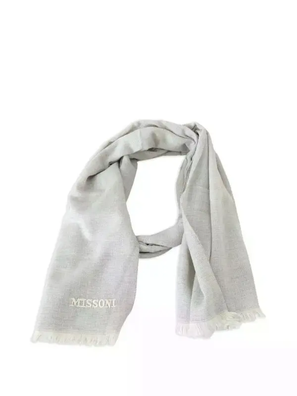Missoni Logo-embroidered Fringed Scarf