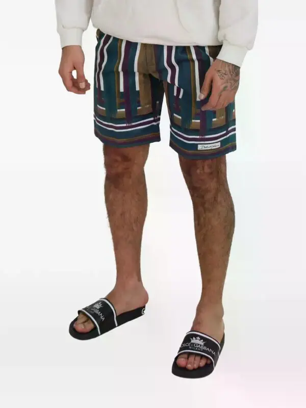 Dolce & Gabbana Striped Pleated Shorts