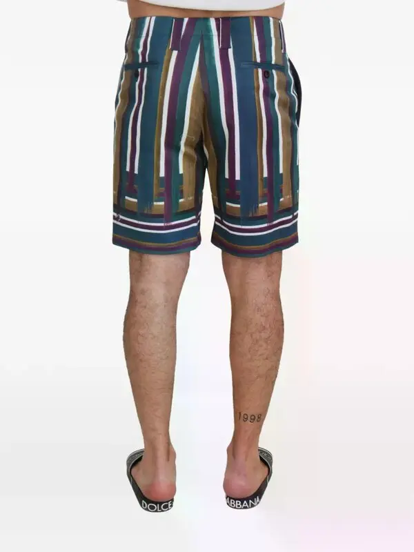 Dolce & Gabbana Striped Pleated Shorts