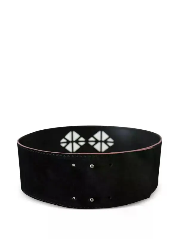 Costume National Laser-cut Studded Belt - Black