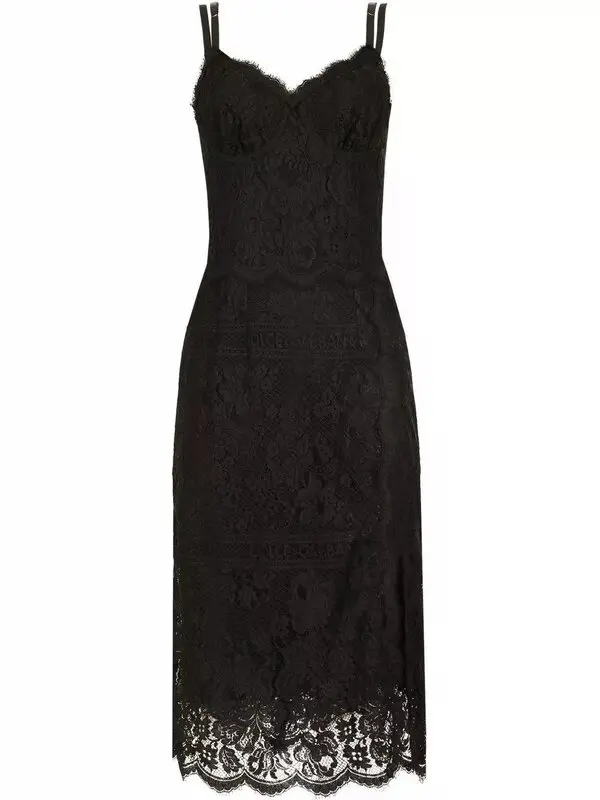 Dolce & Gabbana Lace-trimmed Ruched Midi Dress