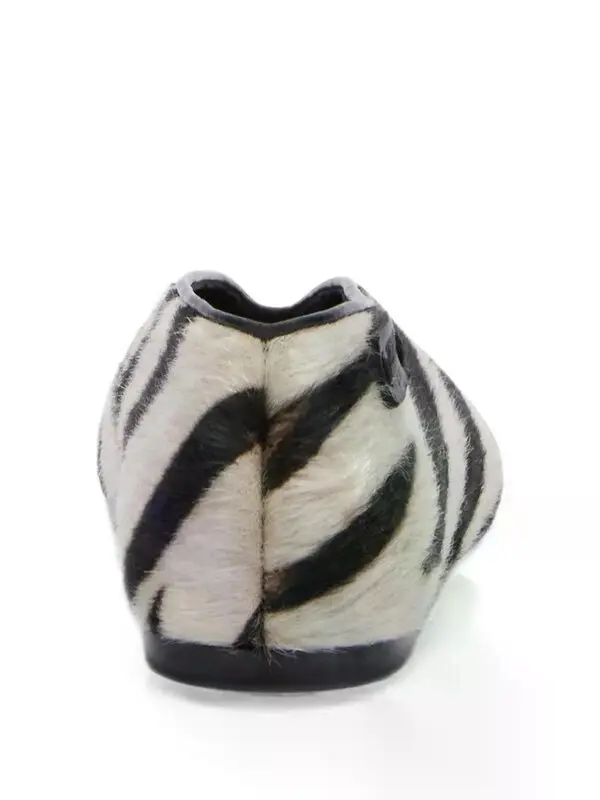 Moschino Zebra Print Pony Hair Ballet Flats