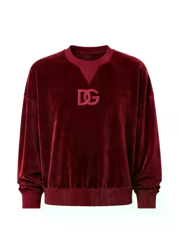 Dolce & Gabbana Velvet Logo Sweater