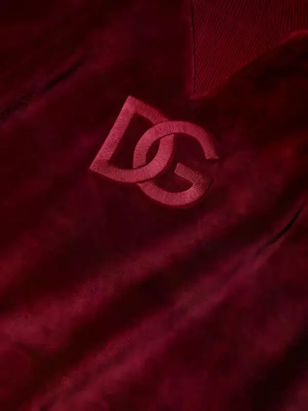 Dolce & Gabbana Velvet Logo Sweater