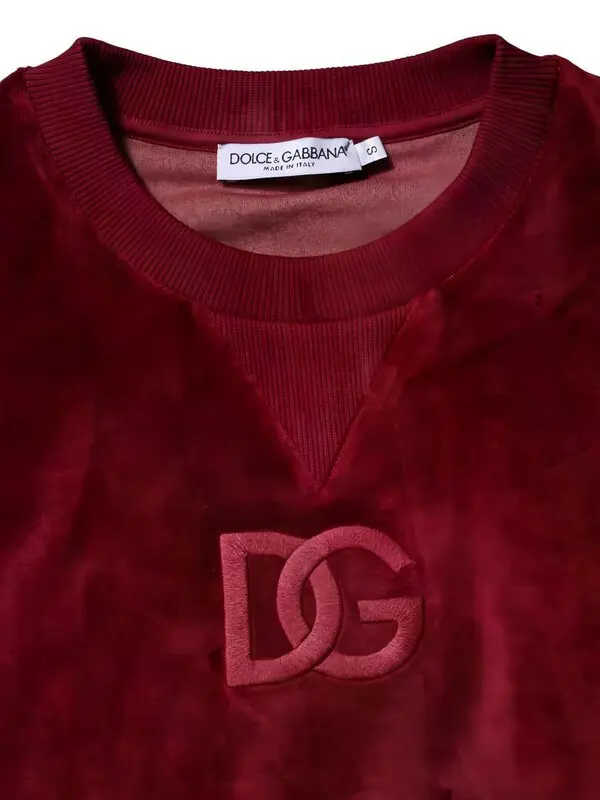 Dolce & Gabbana Velvet Logo Sweater