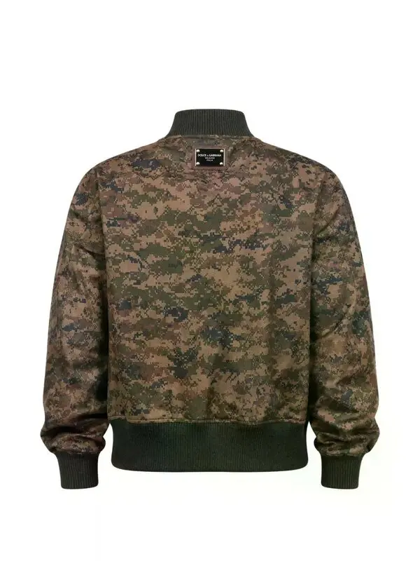 Dolce & Gabbana Camouflage Print Bomber Jacket