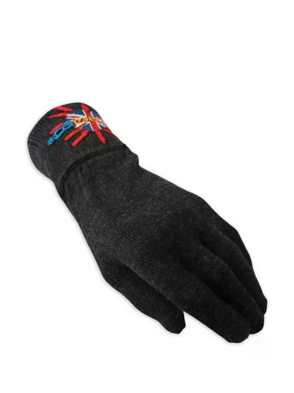 Dolce & Gabbana Union Jack Embroidered Wool Gloves