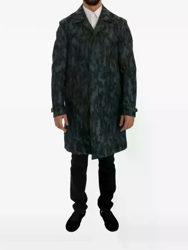 Dolce & Gabbana Camouflage Print Long Sleeve Coat