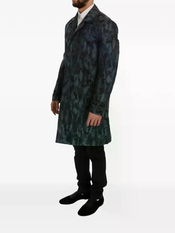 Dolce & Gabbana Camouflage Print Long Sleeve Coat