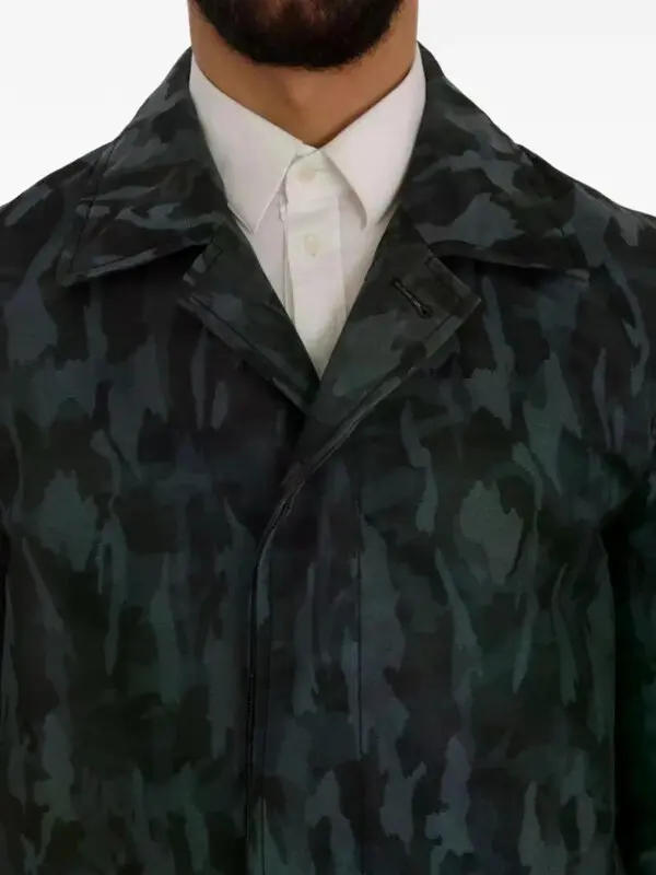 Dolce & Gabbana Camouflage Print Long Sleeve Coat