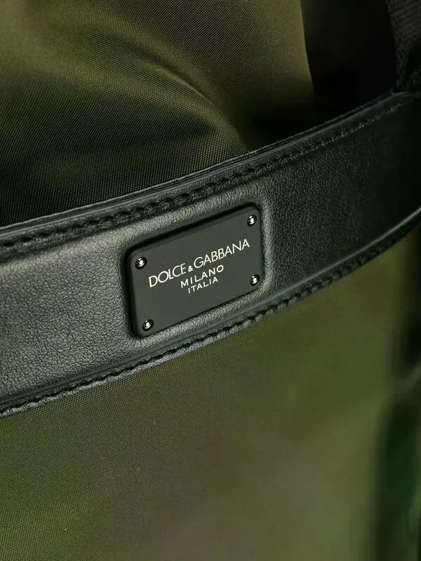 Dolce & Gabbana Logo-embossed Leather-trimmed Tote Bag