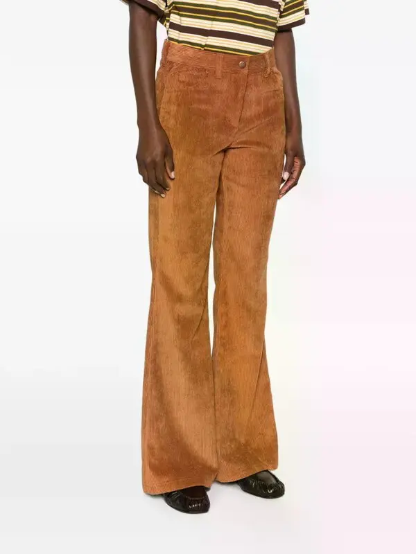 Moncler Corduroy Flared Trousers - Brown