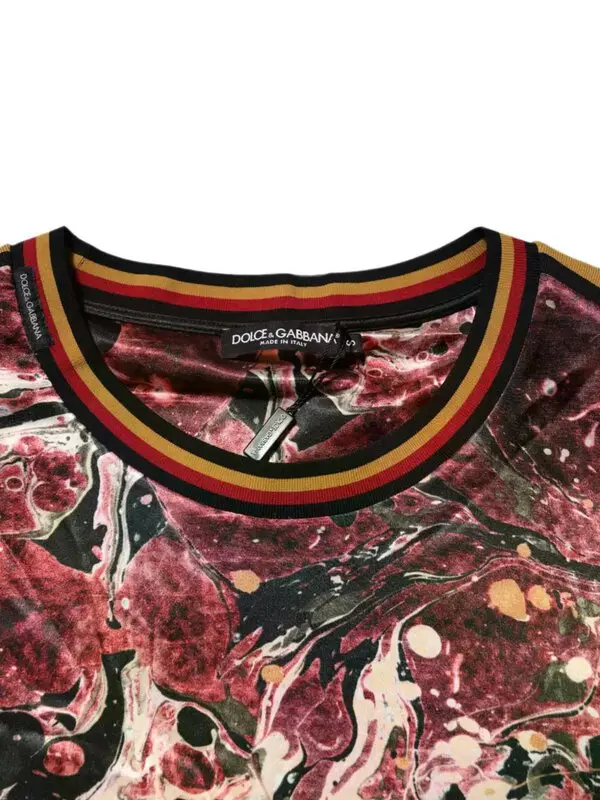 Dolce & Gabbana Marble-print Short-sleeve T-shirt