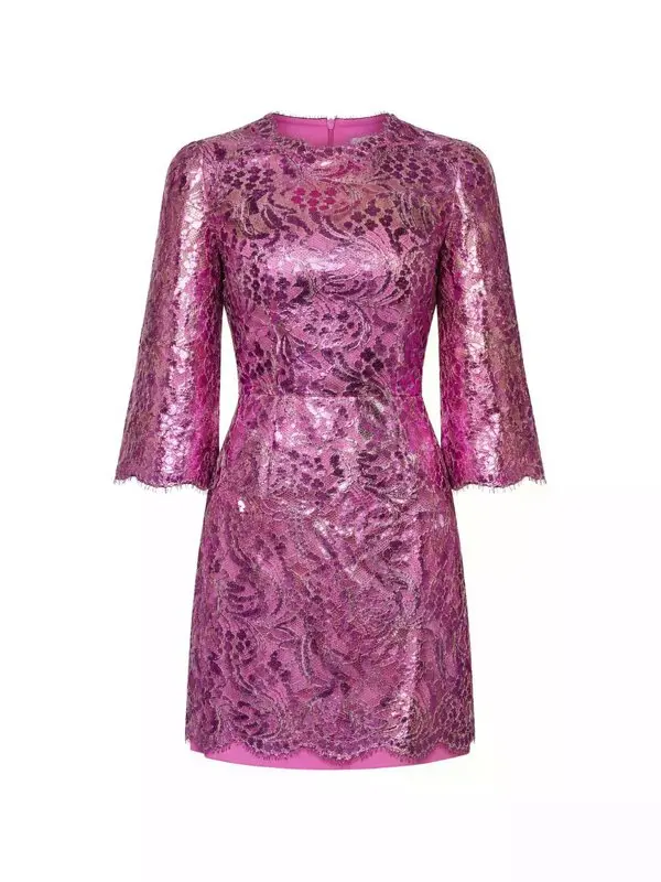 Dolce & Gabbana Floral Lace Mini Dress
