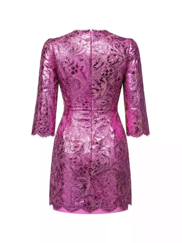 Dolce & Gabbana Floral Lace Mini Dress