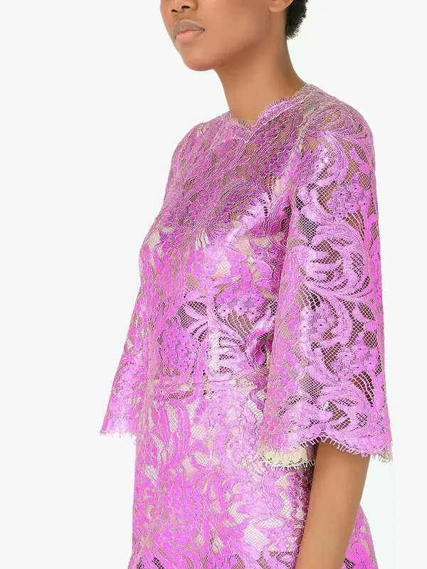 Dolce & Gabbana Floral Lace Mini Dress