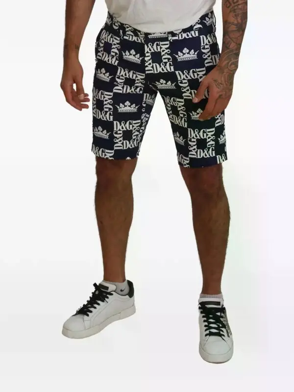 Dolce & Gabbana All-over Crown Print Shorts