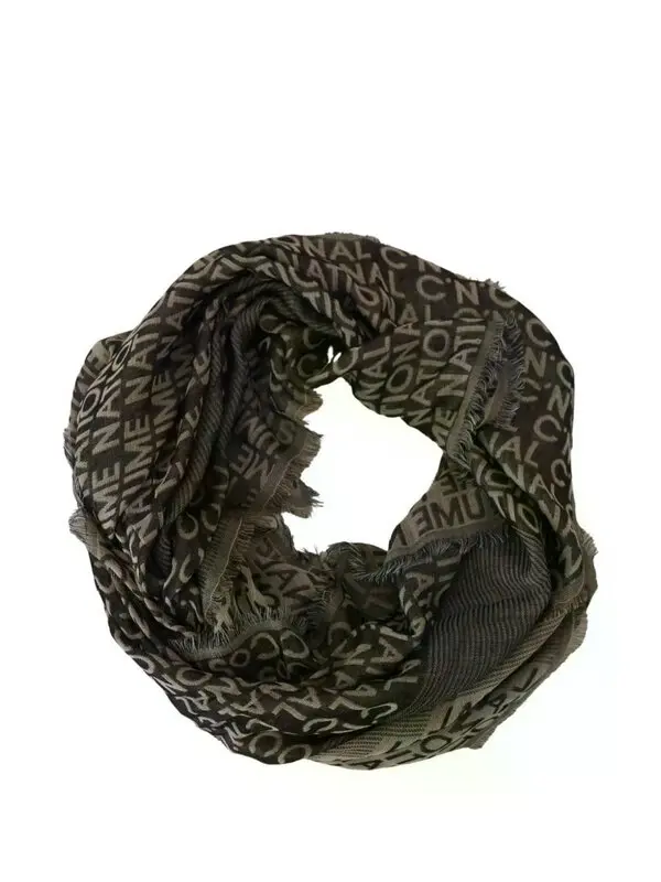 Costume National Logo-print Frayed Scarf - Grey