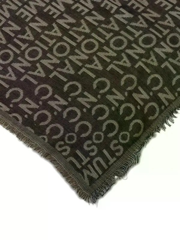 Costume National Logo-print Frayed Scarf