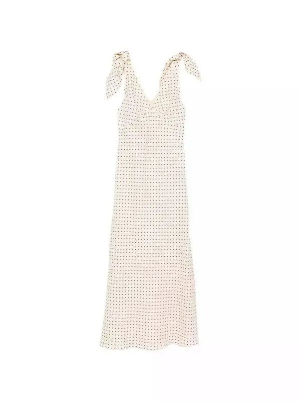 Faithfull The Brand Solana Polka-dot Maxi Dress - Neutrals