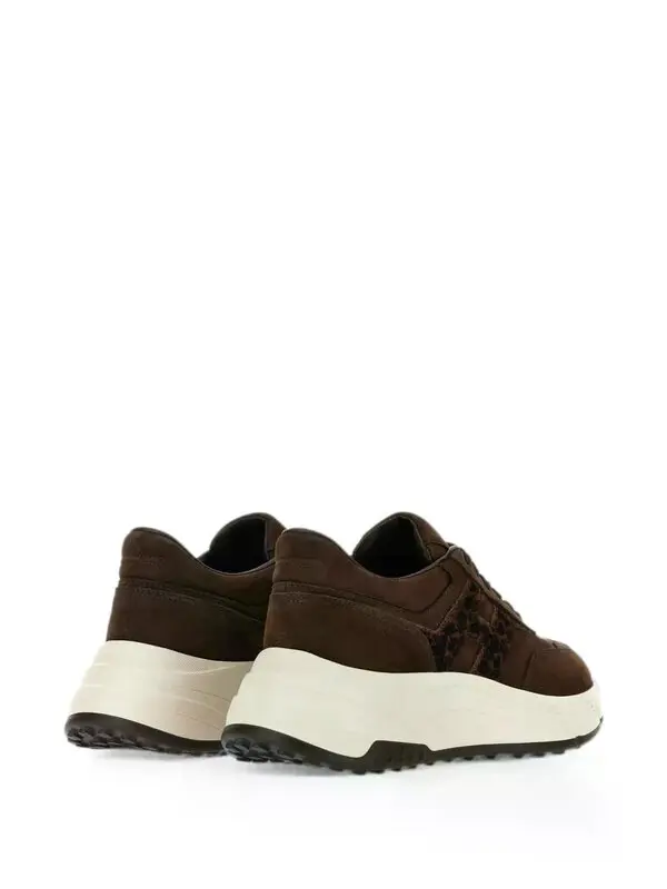 Hogan Leopard Print Sneakers - Brown