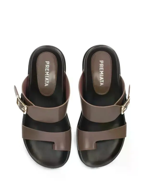 Premiata Nappa Leather Sandals With Sculptural Metal Heel