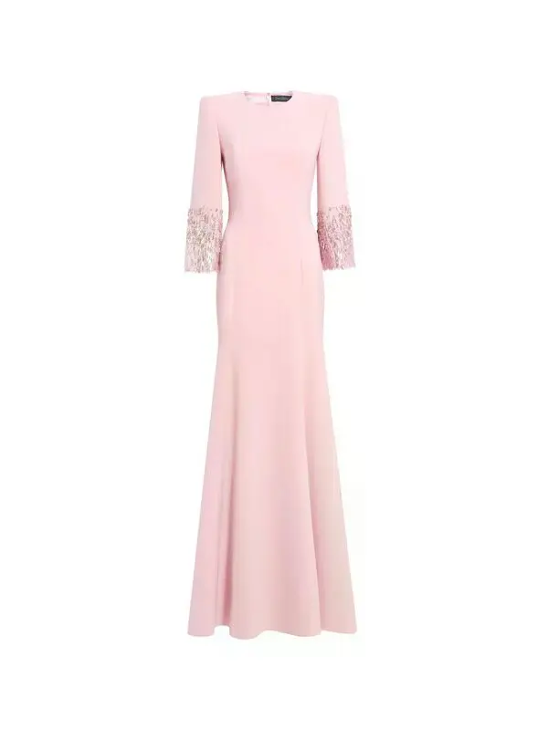Jenny Packham Anita Dress With Ornate Sleeves
