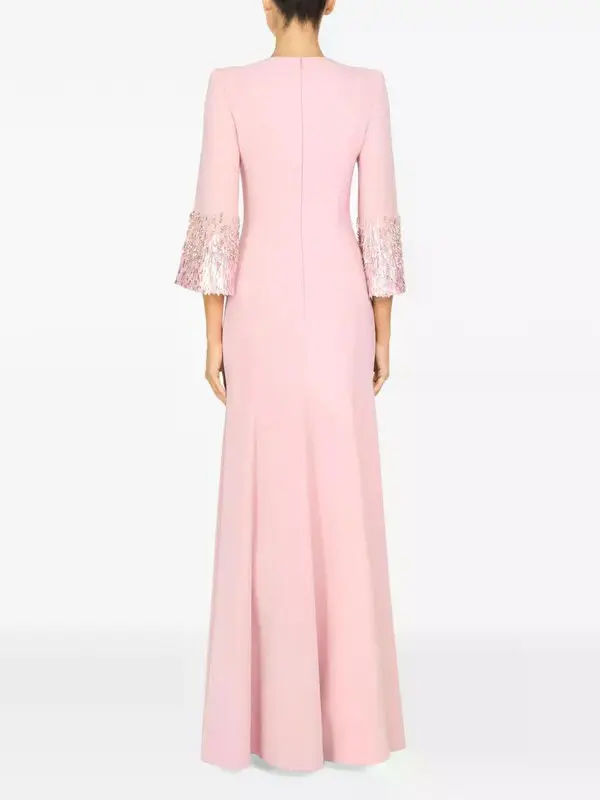 Jenny Packham Anita Dress With Ornate Sleeves