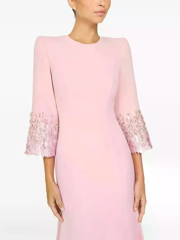Jenny Packham Anita Dress With Ornate Sleeves