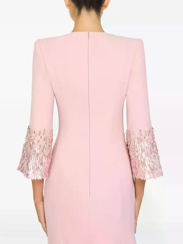 Jenny Packham Anita Dress With Ornate Sleeves