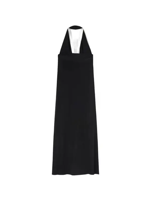 RETORI Retro Draped Bi-color Maxi Dress