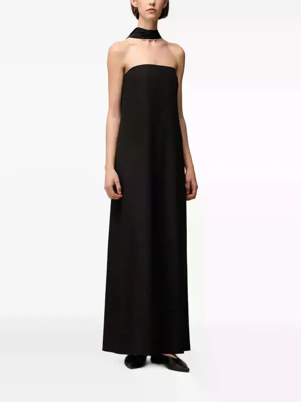 RETORI Retro Draped Bi-color Maxi Dress