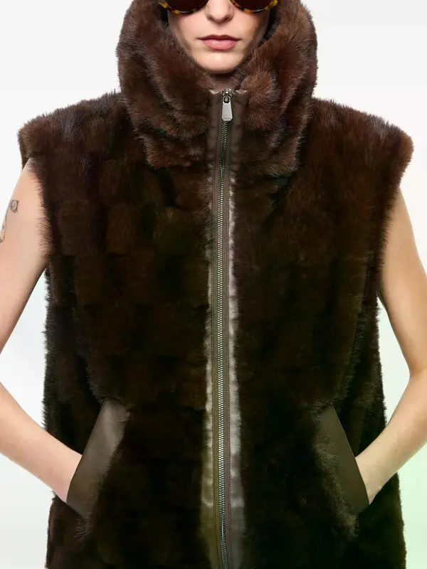 Pinko Faux Fur Gilet