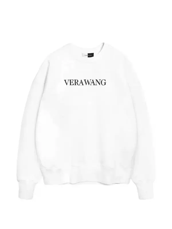 Vera Wang Logo Print Cotton Sweatshirt