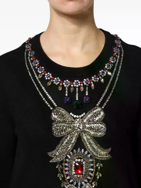 Dolce & Gabbana Embellished Virgin Wool Sweater
